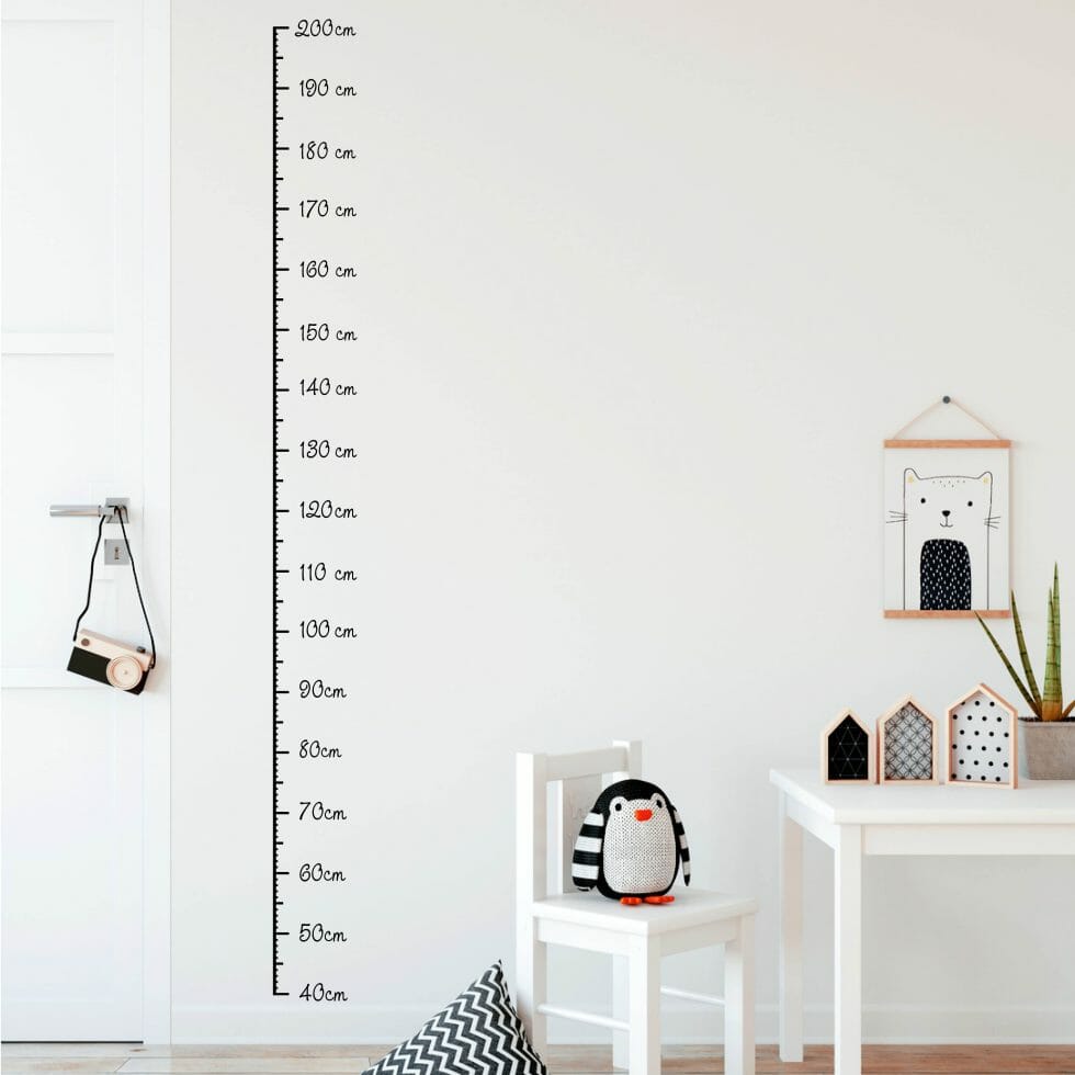 Wandtatto Kinderzimmer Messlatte Maßband 40 - 200 cm